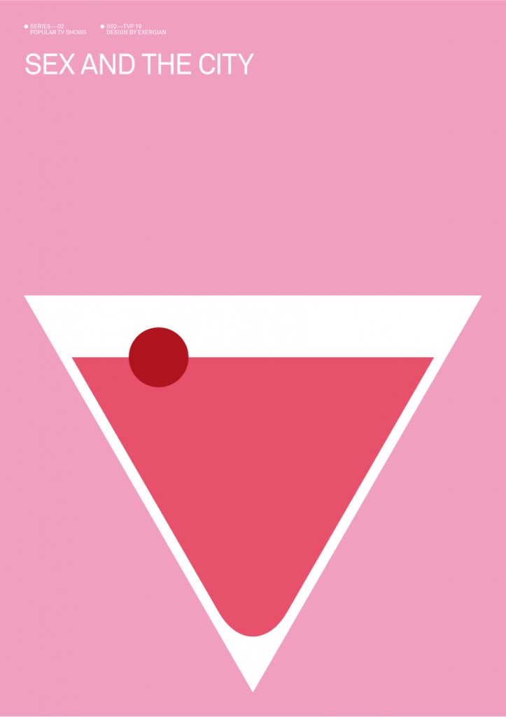 Exergian Minimalist Poster Series of Popular TV Shows