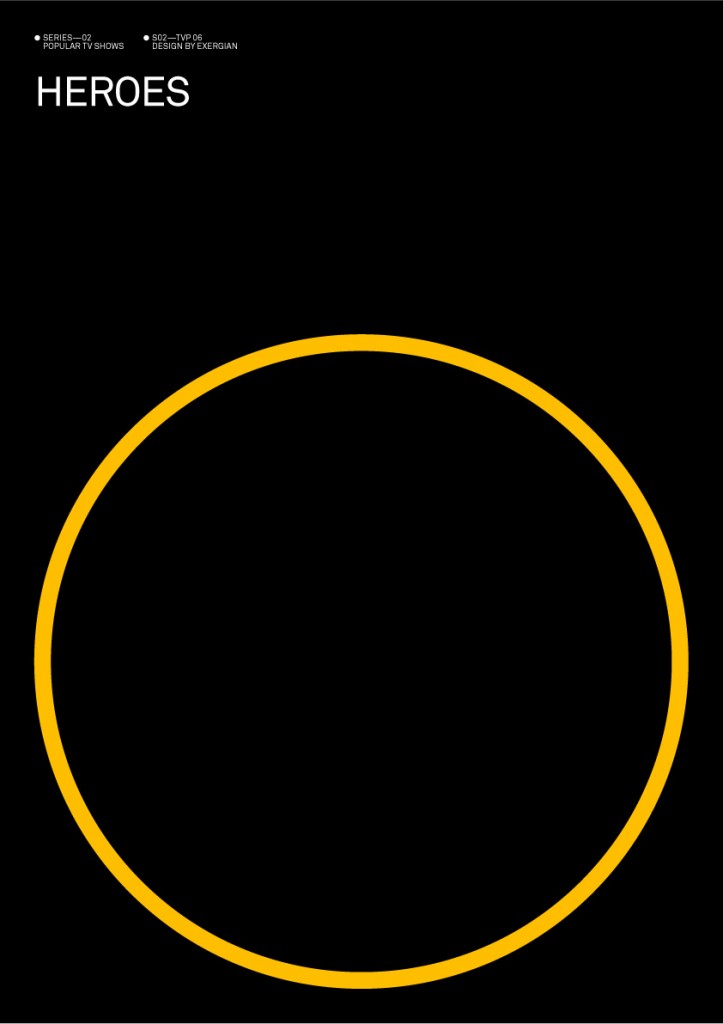 Exergian Minimalist Poster Series of Popular TV Shows