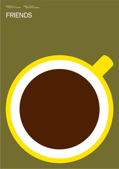 Exergian Minimalist Poster Series of Popular TV Shows
