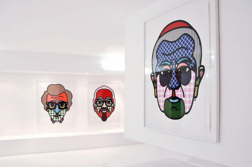 Half Warhol & half Lichtenstein Celebrity Portraits by Craig Redman