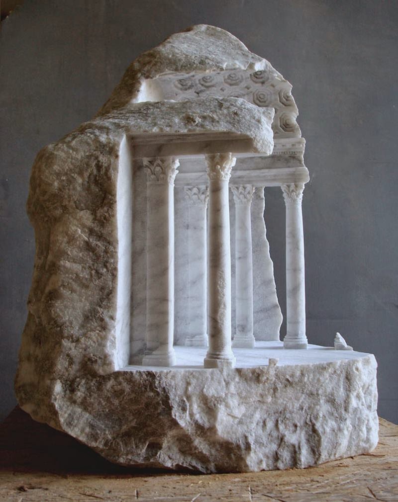 Matthew Simmonds Carves Amazing Architecture out of Stone and Marble