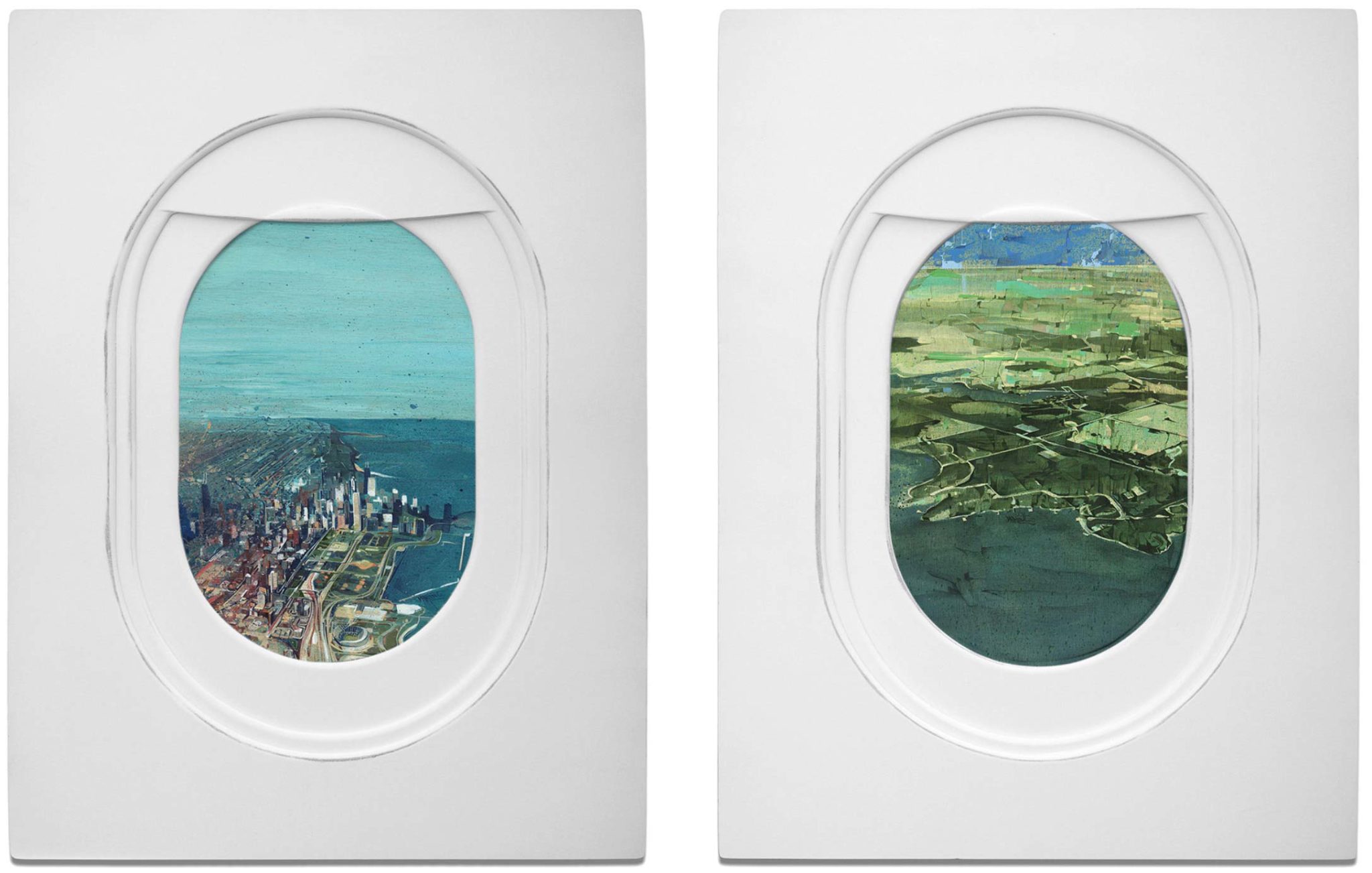Jim Darling Paints his Plane 'Windows' Views