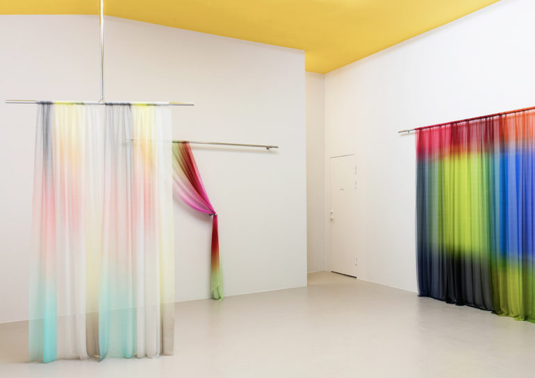 Justin Morin’s ‘Equilibrium’ Printed Silk Installation
